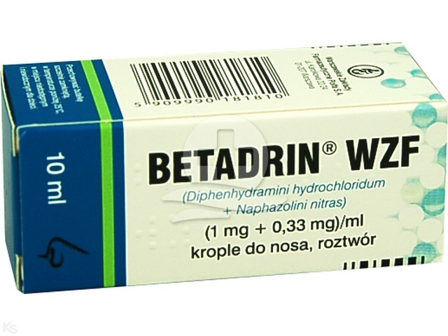 Betadrin krople do nosa 10 ml - Sanfarma