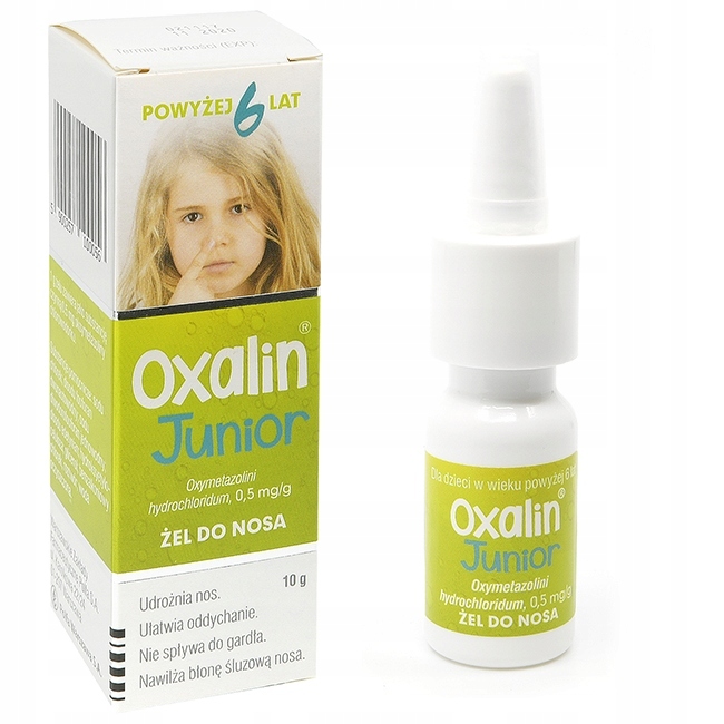 Oxalin Junior żel do nosa 0,5 mg/g 10 g - Sanfarma